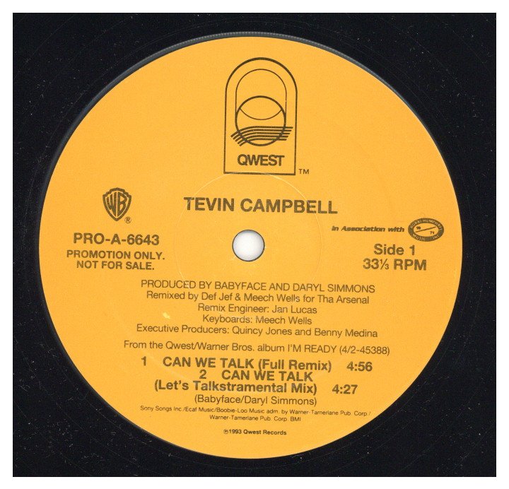 中古ﾚｺｰﾄﾞ TEVIN CAMPBELL – CAN WE TALK (REMIX) – レコード販売 フリークス