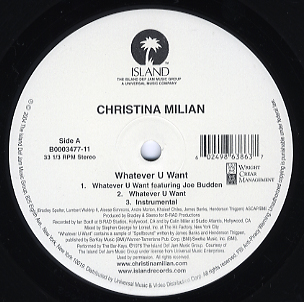 中古ﾚｺｰﾄﾞ CHRISTINA MILIAN – WHATEVER U WANT – レコード販売 フリークス