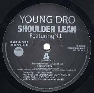 中古ﾚｺｰﾄﾞ YOUNG DRO – SHOULDER LEAN / GANGSTA – レコード販売 有限会社フリークス