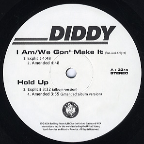 中古ﾚｺｰﾄﾞ DIDDY – I Am & We Gon’Make It / Hold Up / Future / Diddy Rock ...