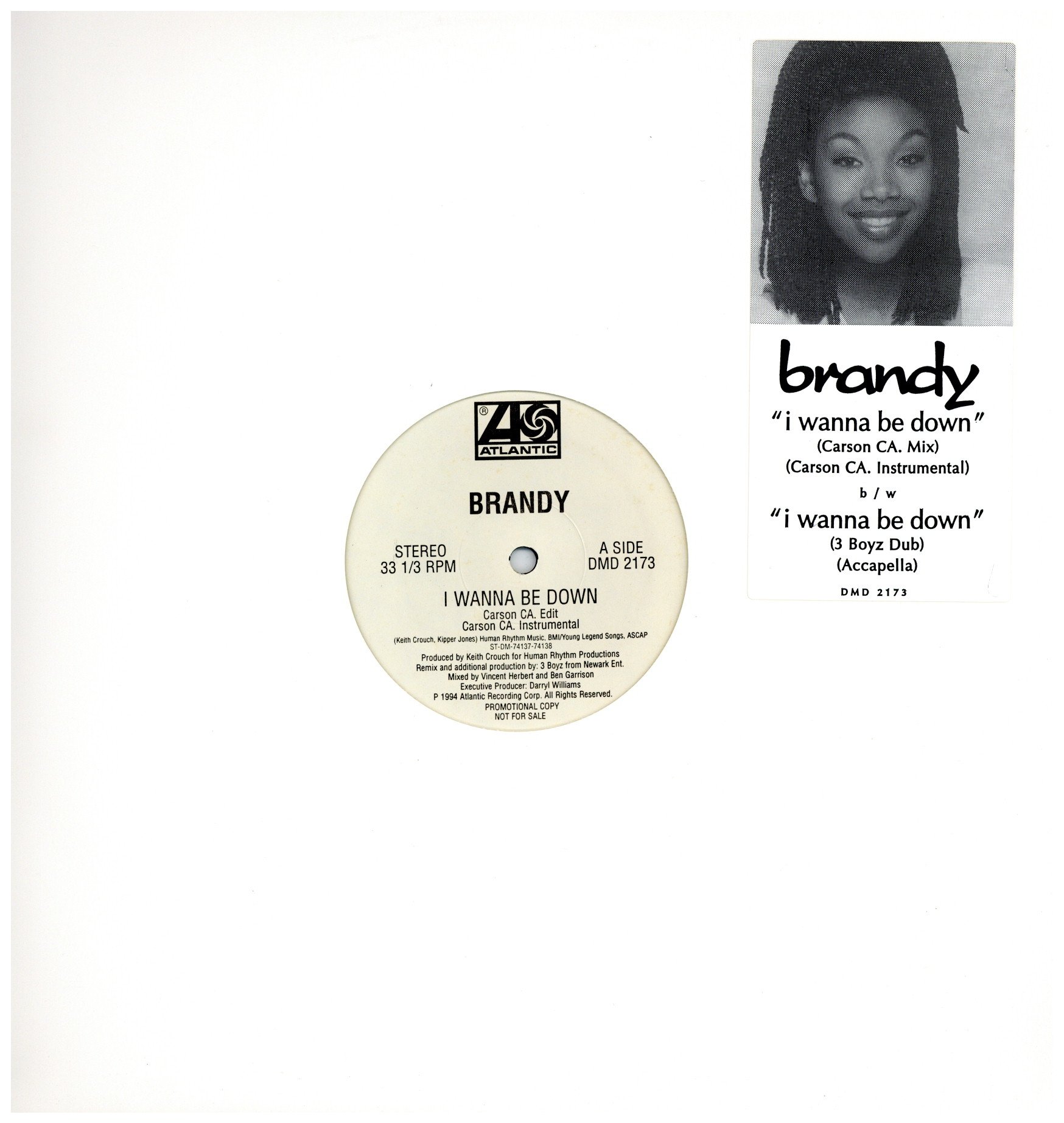 新品ﾚｺｰﾄﾞ BRANDY – I WANNA BE DOWN (CARSON CA EDIT) – レコード販売 有限会社フリークス