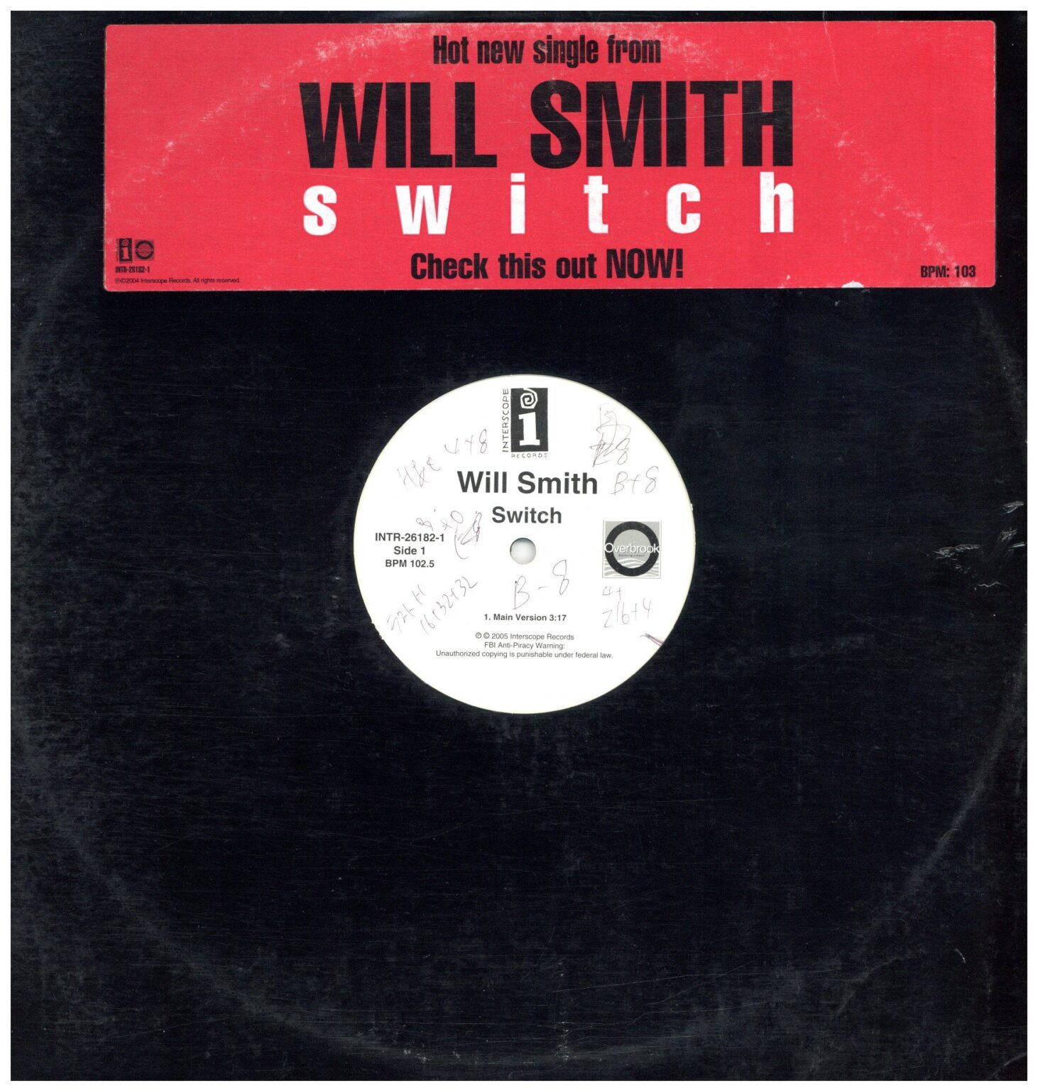 中古ﾚｺｰﾄﾞ WILL SMITH – SWITCH – レコード販売 フリークス